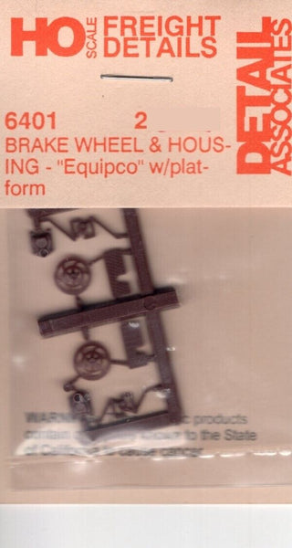 HO Scale Detail Associates 6401 Brake Wheel & Housing "Equipco" w/Plat ...