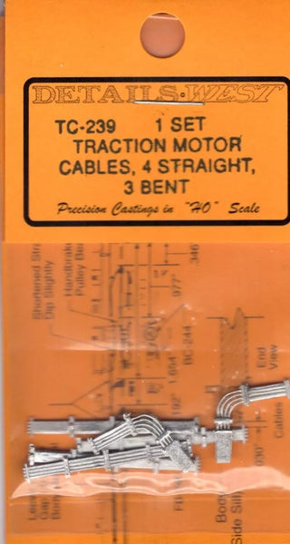 HO Scale Details West TC-239 Traction Motor Cables, 4 Straight, 3 Bent ...