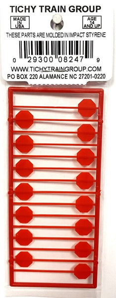 HO Scale Tichy Train Group 8247 Red Modern Stop Sign pkg (15 ...