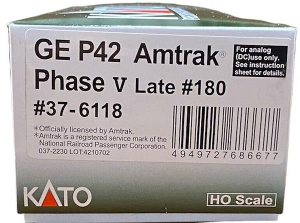 HO Scale Kato 37-6118 Amtrak 180 P42 Genesis Phase Vb – Sidetrack Hobby