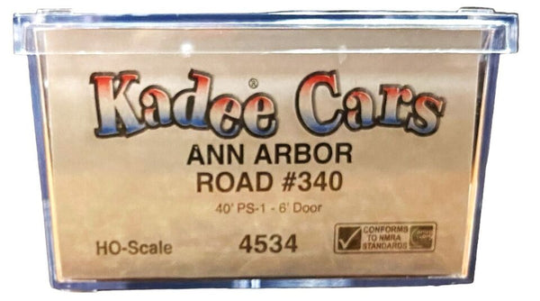 HO Scale Kadee 4534 Ann Arbor AA 340 40' PS-1 w/6' Door Boxcar ...