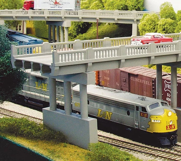 N Scale Rix Products 628-152 1930s 50' Deck w/Pier Highway Overpass Ki ...
