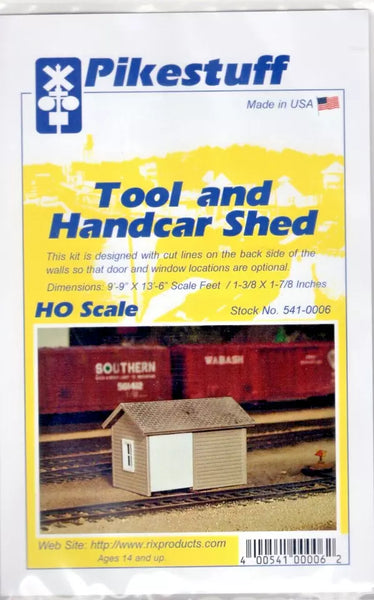 HO Scale Pikestuff 541-0006 Tool and Handcar Shed – Sidetrack Hobby