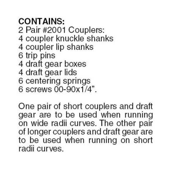 N Scale Micro Trains 102050 Unassembled Body Mount Underslung Coupler ...