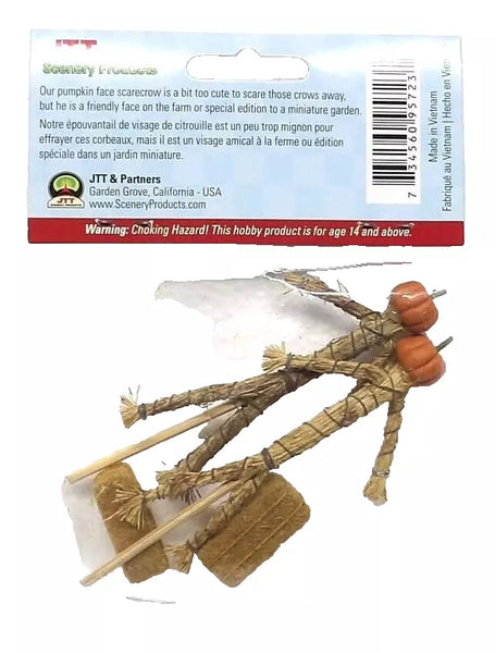 O Scale JTT Miniature Tree 95723 Pumpkin Scarecrows and Hay Bales ...