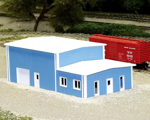 N Scale Pikestuff 541-8017 Blue 30 x 60' Office & Warehouse Building K ...