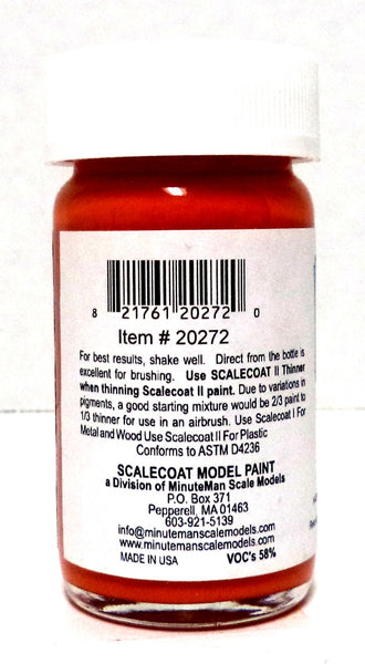 Scalecoat II S2027 IC Illinois Central Orange 2 oz Enamel Paint Bottle ...