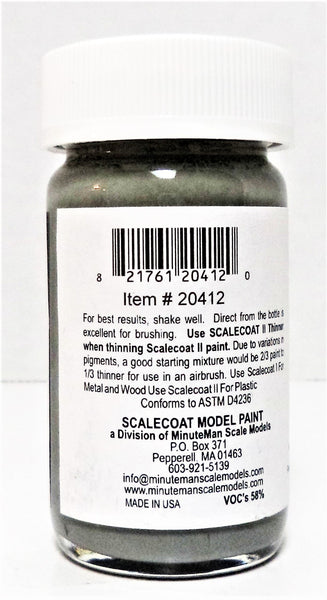 Scalecoat II S2041 EL Erie Lackawanna Gray 2 oz Enamel Paint Bottle ...