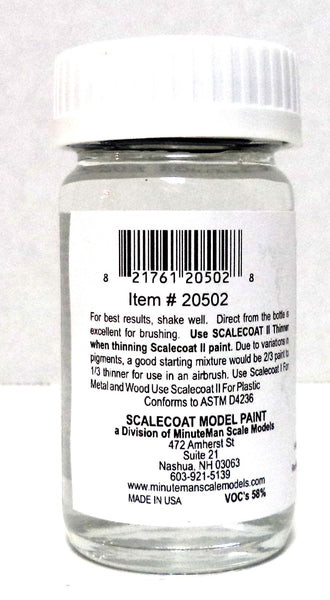 Scalecoat II S2050 Enamel Thinner 2 oz Bottle – Sidetrack Hobby