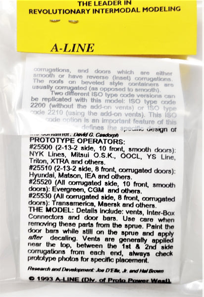 HO Scale A Line Product 25520 Undecorated 20' Corrugated Containers w ...