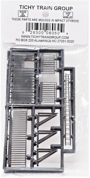 HO Tichy Train Group 8060 Fire Escape Platform w/Railing, Vertical Lad ...