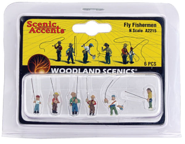 N Scale Woodland Scenics A2215 Fly Fishermen Fishing Figures (6) pcs ...