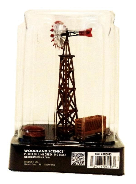 HO Scale Woodland Scenics BR5043C Windmill Set Built & Ready Landmark ...
