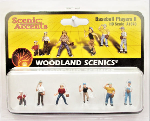 HO Scale Woodland Scenics A1870 Kids Baseball Players II Figures (6) p ...