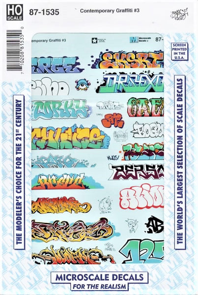 HO Scale Microscale 87-1535 Contemporary Graffiti Decal Set #3 ...