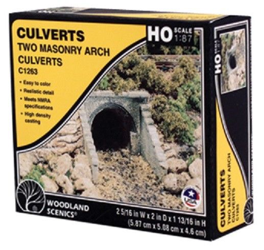 HO Scale Woodland Scenics C1263 Masonry Arch Culvert (2) pcs ...
