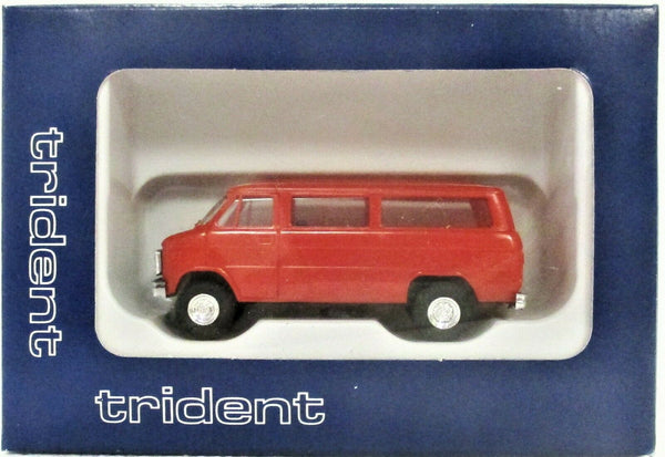 HO Scale Trident Miniatures 900412 Red Chevrolet Sportvan Passenger Va ...