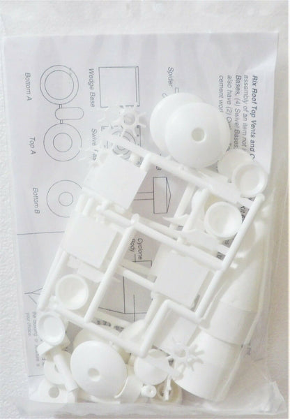 HO Scale Rix Products 628-0611 Roof Top Cyclones & Vents Kit (10) pcs ...
