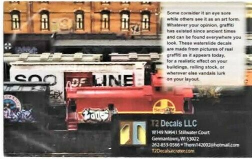 N Scale T2 Decals NSGRAF002 Graffiti Decal Set #2 – Sidetrack Hobby