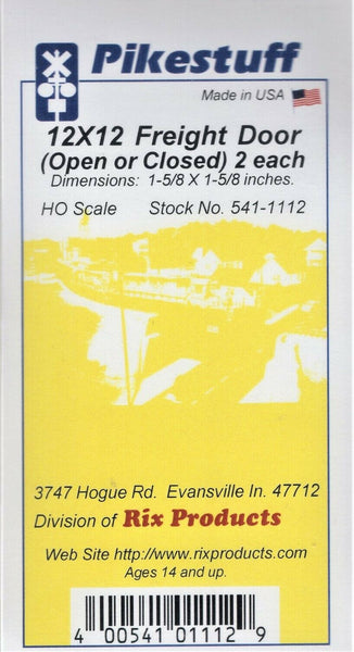 HO Scale Pikestuff 541-1112 White Fire Station Doors w/Separate Frame ...