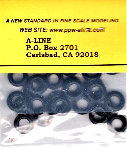 HO Scale A Line Product 50104 Vinyl Tire Set pkg (24) – Sidetrack Hobby