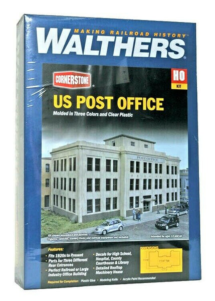 HO Scale Walthers Cornerstone 933-3782 United States Post Office Build ...