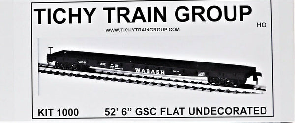 HO Scale Tichy Train Group 1000 Undecorated 53' 6" GSC Commonwealth Fl ...