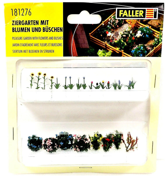 HO Scale Faller Gmbh 181276 Backyard Pleasure Garden w/Flowers & Bushe ...