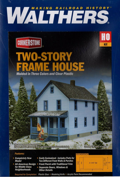 HO Scale Walthers Cornerstone 933-3786 Two-Story Frame House Building ...