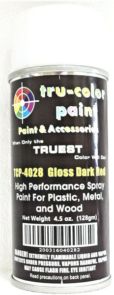 Tru-Color TCP-4028 Gloss Dark Red Spray Paint 4.5oz 135mL Can ...