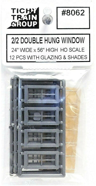 HO Scale Tichy Train Group 8062 2/2 24 x 56" Double Hung Windows pkg ...