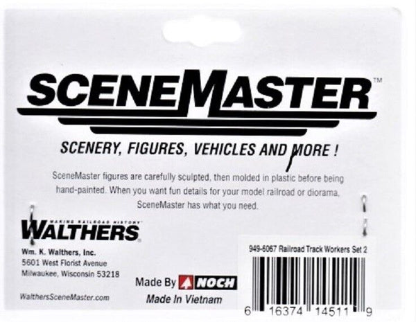 HO Scale Walthers SceneMaster 949-6067 Railroad Track Workers Figure S ...