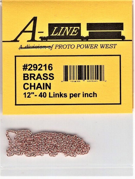 HO Scale A Line Product 29216 Brass Chain 12" 40 Links Per Inch 30.5cm ...