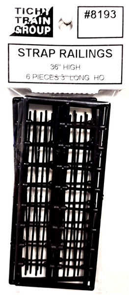 HO Scale Tichy Train 8193 Industrial 1/2 x 3" Strap Railing pkg (6 ...