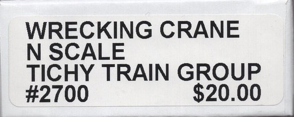 N Scale Tichy Train Group 2700 Undecorated 120-Ton Brownhoist Wreck Cr ...