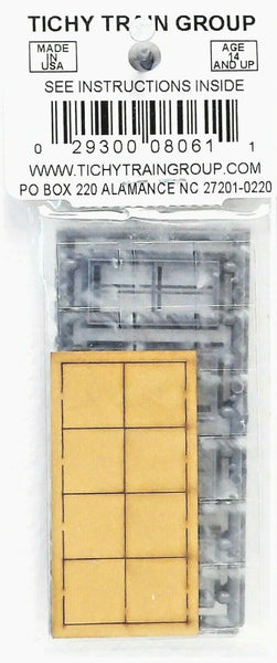 HO Scale Tichy Train Group 8061 2/2 36 x 82" Double Hung Windows pkg ...