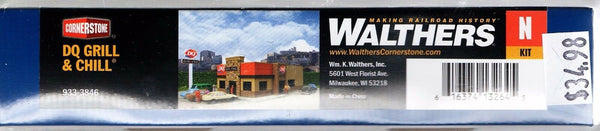 N Scale Walthers Cornerstone 933-3846 Dairy Queen DQ Grill & Chill Bui ...